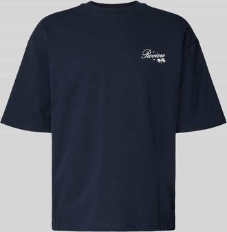 Review T-Shirt mit Rundhalsausschnitt und Label-Print
