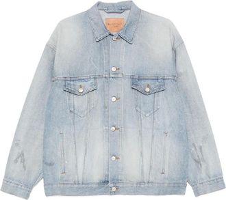 Balenciaga Gekn&ouml;pfte Jeansjacke - Blau