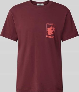 Replay T-Shirt mit Motiv-Print und Rundhalsausschnitt