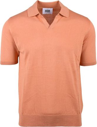 Alpha Studio Homme, Tops, Orange, Taille: 3XL Polo en maille