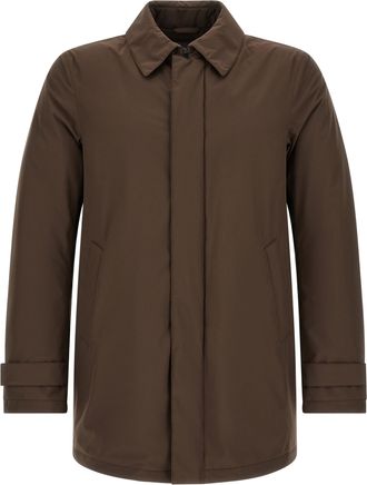 Herno Mens Brown Polyester Parka Clothing