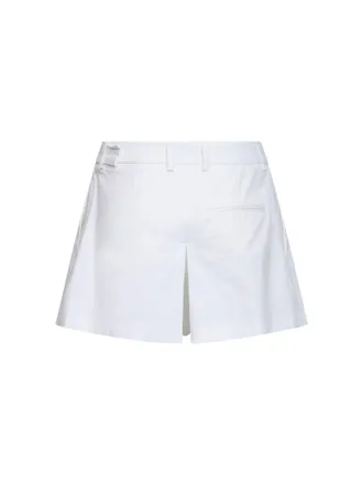 Blanca Vita Womens Shorts Seltz White Stretch Cotton