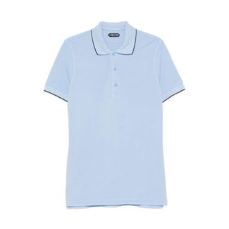 Tom Ford Piqu&eacute; Poloshirt - - Tops - Herren - Blau - XL