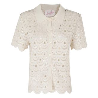 MC2 Saint Barth Monet Crochet Polo - - Blouses & Shirts - Damen - Beige - M