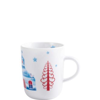 Kahla 575335A11142C Pronto Happy Cups Becher 0,35 l Stille Nacht hochwertiger Becher mit Spruch und Motiv Geschenkidee zu Weihnachten Wintertasse Motiv Erzg