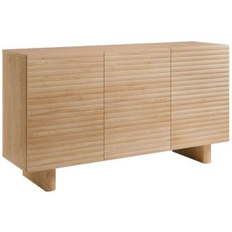 Vente-Unique Vente-unique - Buffet avec 3 portes en mdf - Naturel - ludima