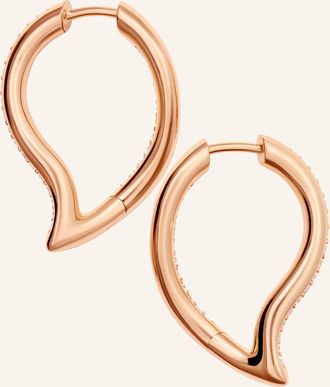 Tamara Comolli Tamara Comolli Ohrringe Ohrringe Signature Hoop Twisted Drop Mit Diamond Pavé 18k Roségold rosegold