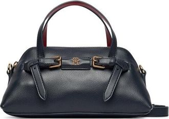 Tommy Hilfiger Handtasche Th Buckle Mini Tote AW0AW19034 Dunkelblau