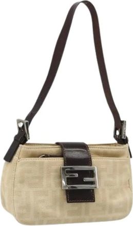 Fendi Sac bandouli&egrave;re vintage Fendi Zucca en toile Pre-owned - Femme - Pre-owned - Beige - Taille: ONE Size
