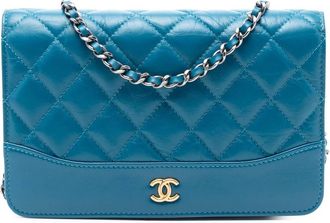 Chanel Hobo Bags - Quilted Aged Calfskin Gabrielle Wallet On Chain - Gr. unisize - in Blau - f&uuml;r Damen