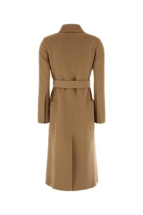 Max Mara Womens Camel Cashmere Artur Coat Cammello Exterior: Cappotti