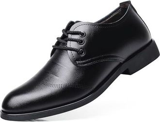 Generic Chaussures Oxford habillées for Hommes, à Lacets, Bout Rond, Couleur Unie, en Cuir végétalien, Chaussures Derby antidérapantes, Semelles Basses en Cao