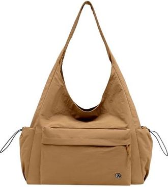 Generic Sac &agrave; bandouli&egrave;re polyvalent en nylon tendance pour femme, shopping, voyage, quotidien, kaki, 400.00x250.00x150.00mm/15.75x9.84x5.91inch