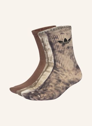 adidas Originals Adidas Originals 3er-Pack Socken Tie Dye Crew braun