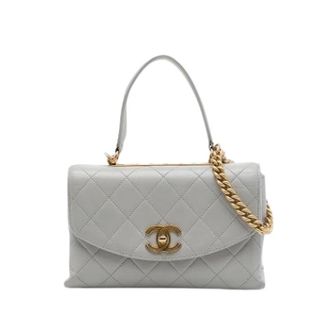 Chanel Sac bandouli&egrave;re matelass&eacute; Pre-owned - Femme - Pre-owned - Gris - Taille: ONE Size