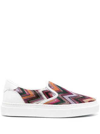 Missoni Sneakers mit Zickzackmuster - Wei&szlig;