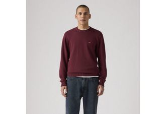 Levi's Strickpullover CLASSIC HM SWEATER mit Logostickerei und aus reiner Baumwolle