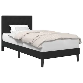 vidaXL Struttura Del Letto Con Testiera Nero 90 X 190 Cm Velluto Vidaxl