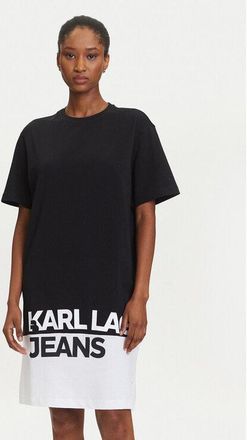 Karl Lagerfeld Kleid für den Alltag A3W13005 Schwarz Regular Fit