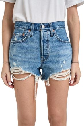 Levi's Femme, Shorts, Bleu, Taille: W25 501 Original Shorts
