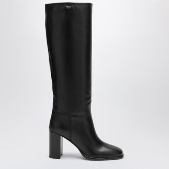 Prada Schwarze Lederstiefel