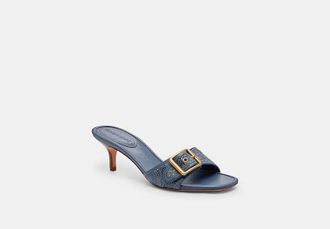 Coach Margot Sandale Aus Signature-Denim Mit Kristallen