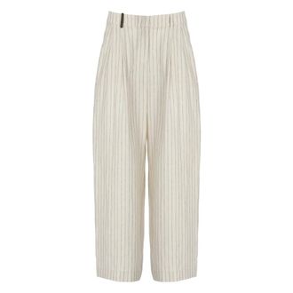 PESERICO Femme, Pantalons, Beige, Taille: 38 FR Wide Pantalons