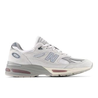 New Balance Unisexe Made in UK 991V2 en Gris/Blanc, Su&egrave;de/Mesh, Taille 40.5