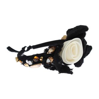 Dolce & Gabbana Kristallverziertes Diadem Haarband - - Accessories - Damen - Schwarzk - ONE SIZE