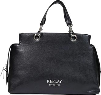 Replay Vintage PU Medium Bag - - Bags - Damen - Schwarzk - ONE SIZE