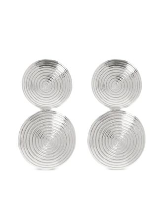 LI&Eacute; STUDIO boucles doreilles Rita &agrave; double disque - Argent
