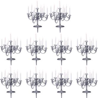 Generic Muteitt 10 St&uuml;ck Mini-kandelaber-kuchenaufsatz, Kreativer Kerzenst&auml;nder, Kerzenhalter, Dessert, Lebensmittel, Kuchenaufsatz F&uuml;r Weihnachten, Hochzeit,