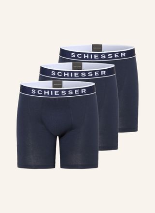 Schiesser 3er-Pack Boxershorts blau