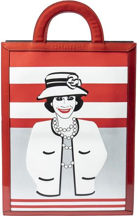 Chanel Crossbody Bags - Rare Vintage Coco Mademoiselle Short Handle Print - Gr. unisize - in Rot - f&uuml;r Damen