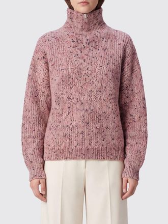 Isabel Marant Pull &agrave; col roul&eacute; en alpaga m&eacute;lang&eacute; &agrave; motif abstrait et demi-zip