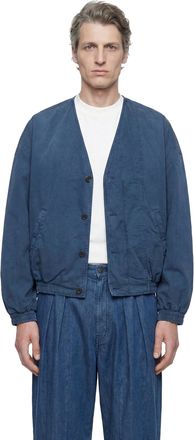 Hed Mayner V-Neck Denim Jacket