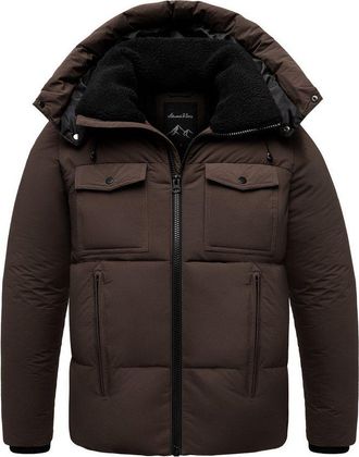 Amaci & Sons Winterjacke RENTON Winterjacke Herren Gefütterte Winter Jacke für Männer mit Kapuze