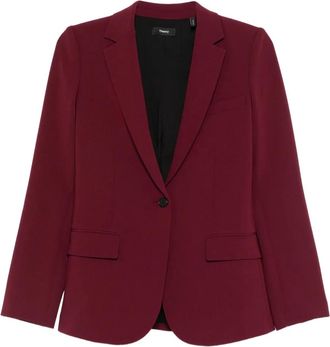Theory blazer à simple boutonnage - Rouge