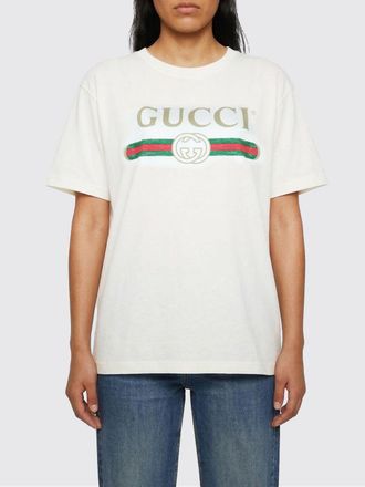 Gucci T-shirt ras-du-cou en coton avec logo