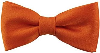 TigerTie Noeud papillon uni pour bébé avec élastique de 29 à 40 cm de tour de cou réglable + boîte de rangement, Orange, Fliegengröße: ca. 7 cm x 3,5 cm