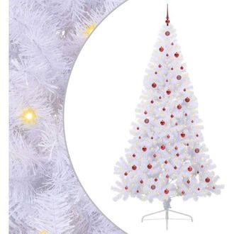 vidaXL K&uuml;nstlicher Weihnachtsbaum Wei&szlig; 240 cm PVC und Stahl vidaXL