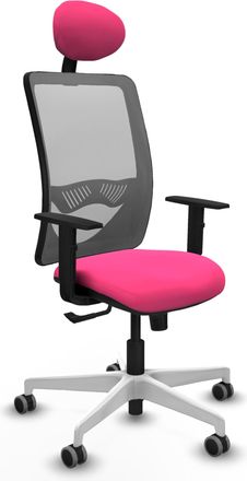 Piqueras y Crespo Schreibtischstuhl Rosa Zulema mit 1D-Armlehnen, h&ouml;henverstellbarer Lendenwirbelst&uuml;tze und festem Kopfteil, ausgestattet mit 3 Positionen und Schneidsc