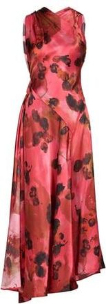 Victoria Beckham Robe longue &agrave; imprim&eacute; fleuri en soie