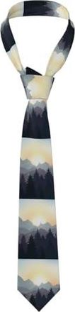 Generic Cravate Montagnes Au Coucher Du Soleil, Pins R&eacute;glable Necktie Fine Cravate DAffaires Pour Affaires &Eacute;v&eacute;nements L&Eacute;cole