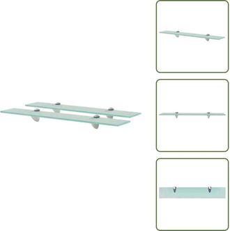 vidaXL Vidaxl - tag&egrave;res murales 2 pcs Verre 60x10 cm 8 mm - Etagere Murale - &Eacute;tag&egrave;re Design - &Eacute;tag&egrave;re Verre - &Eacute;tag&egrave;re Transparente - D&eacute;coration Murale