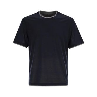 Brunello Cucinelli Homme, Tops, Bleu, Taille: XL T-Chemises