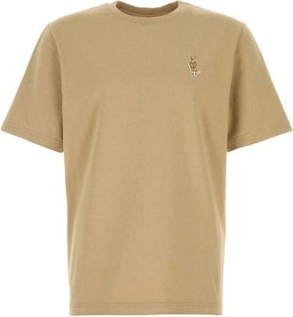 Maison Kitsun&eacute; Homme, Tops, Beige, Taille: XL Dressed Fox Comfort T-Shirt