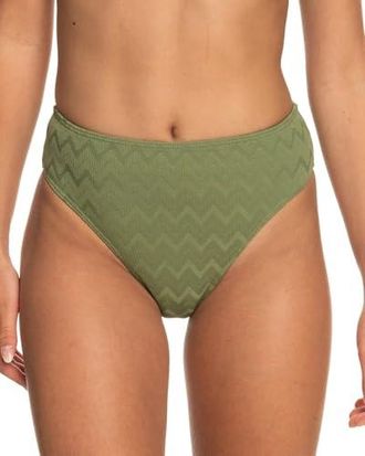 Roxy Current Coolness - Moderate Bikini Bottoms for Women - Bas de Bikini couvrance l&eacute;g&egrave;re - Femme - XL - Vert