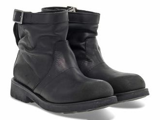 Dirk Bikkembergs Ultra Mini Used Leather, Chaussures Bottes Cuir Mode Mode, Noir, 37 EU