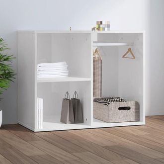 vidaXL Vidaxl - Armoire de dressing Blanc brillant 80x40x65cm Bois ding&eacute;nierie